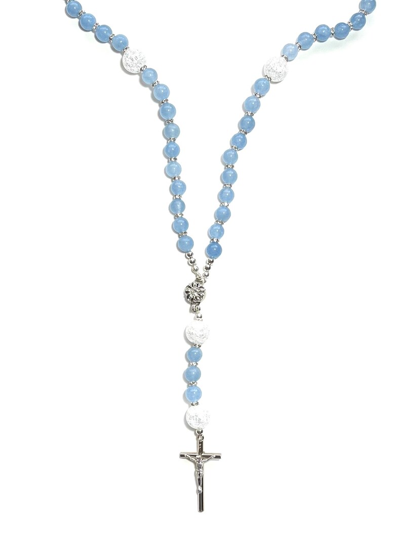 Light Blue Rosary - Etsy Canada