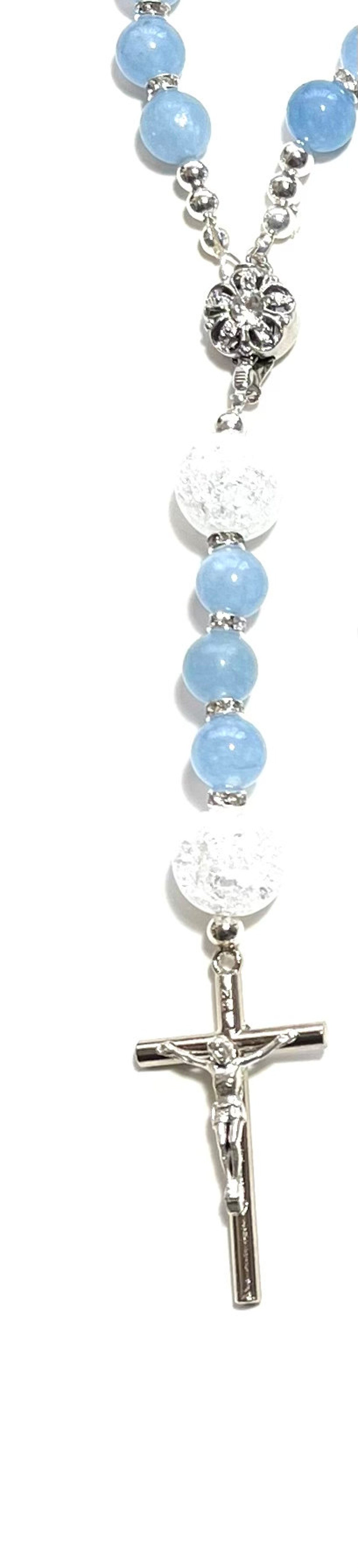 Light Blue Rosary - Etsy Canada