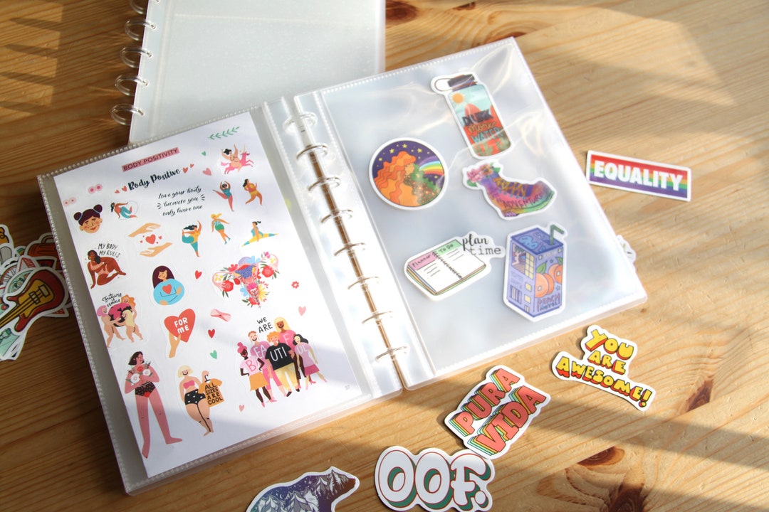 Sticker Album Photo Collection Album Transparent Glitter Holographic ...