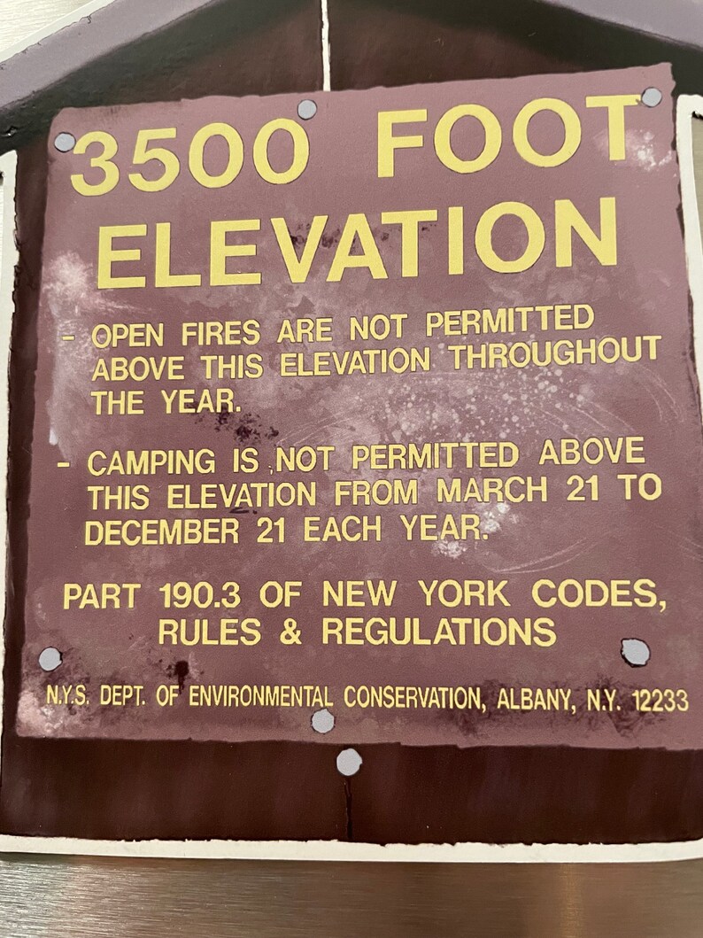 Catskills 3500 Foot Elevation Trail Sign Fridge Magnet Vinyl Sticker ...