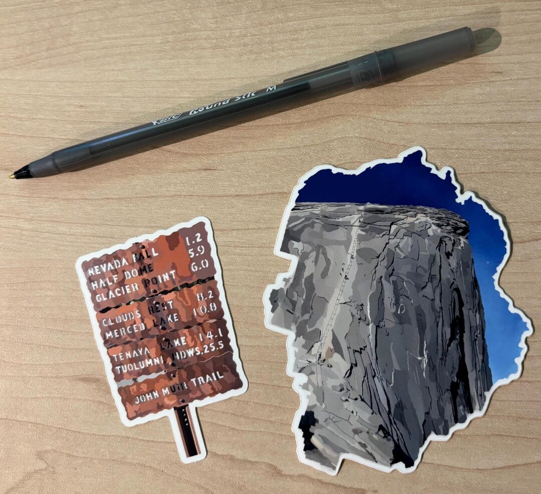 Yosemite National Park Sticker: Half Dome, John Muir Trail - Etsy