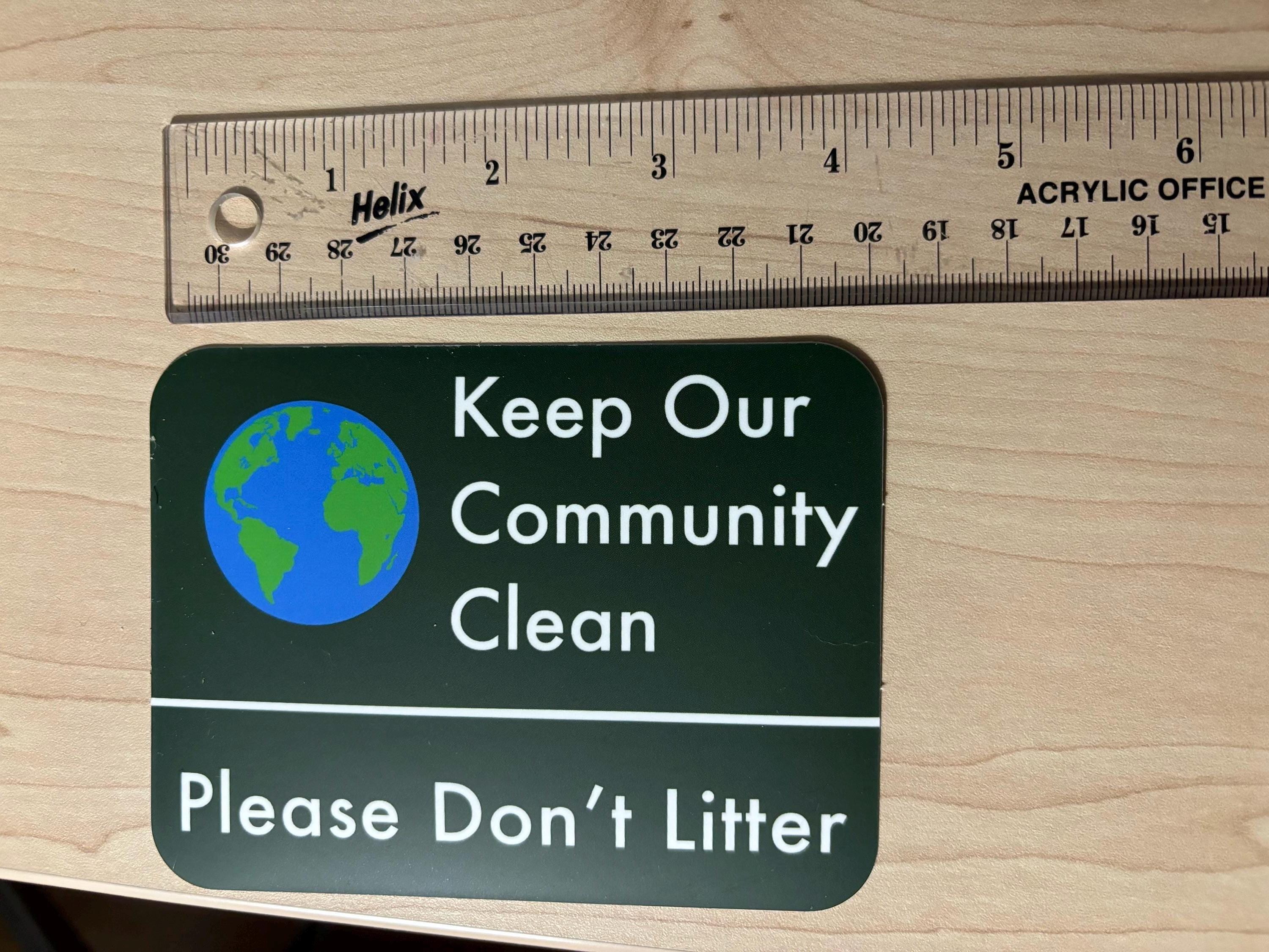 Litter Awareness Sticker: Environmental Recycling Decal - Etsy