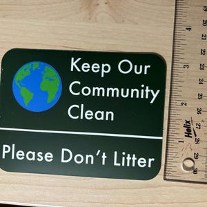 Litter Awareness Sticker: Environmental Recycling Decal - Etsy