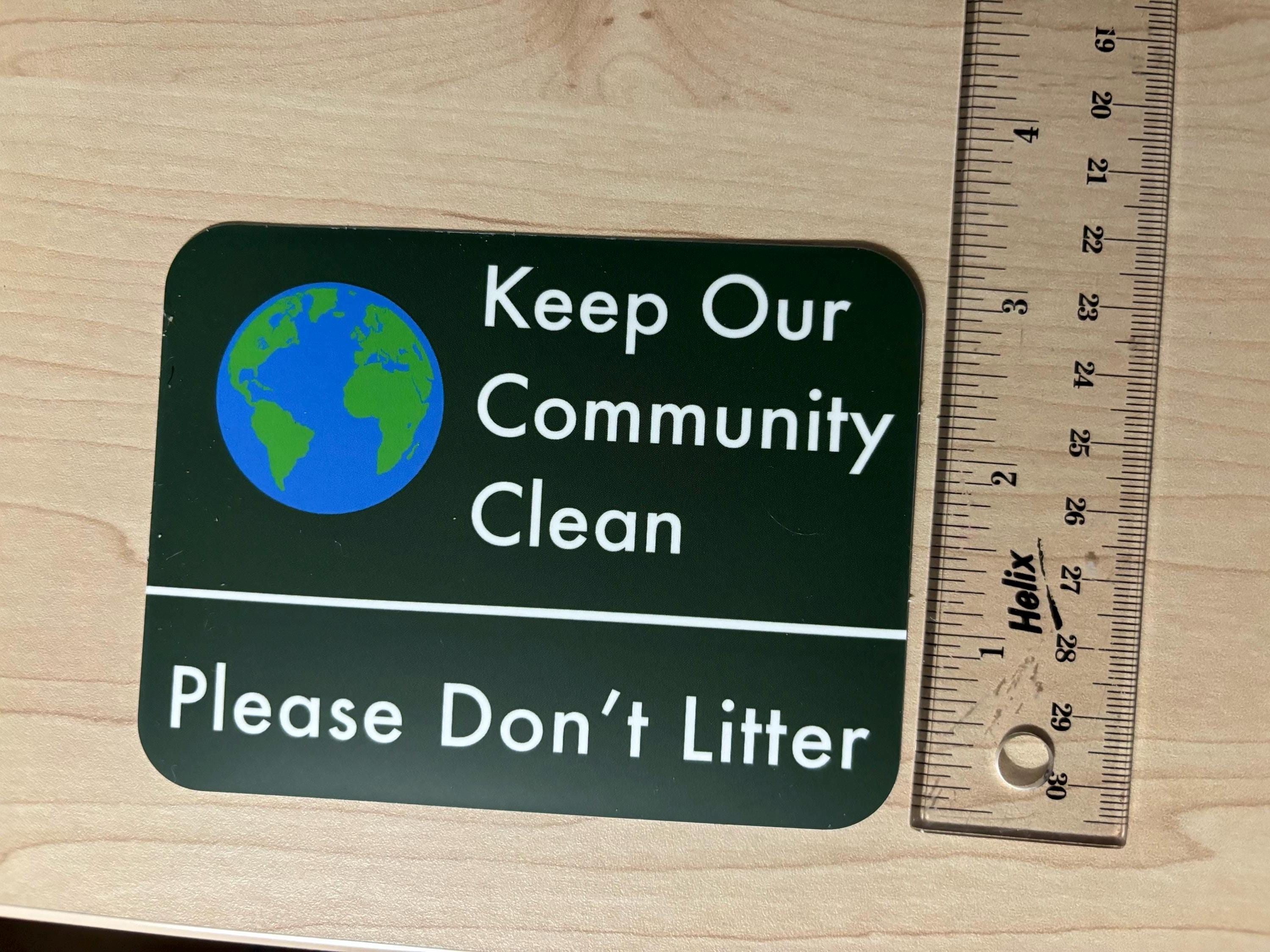 Litter Awareness Sticker: Environmental Recycling Decal - Etsy