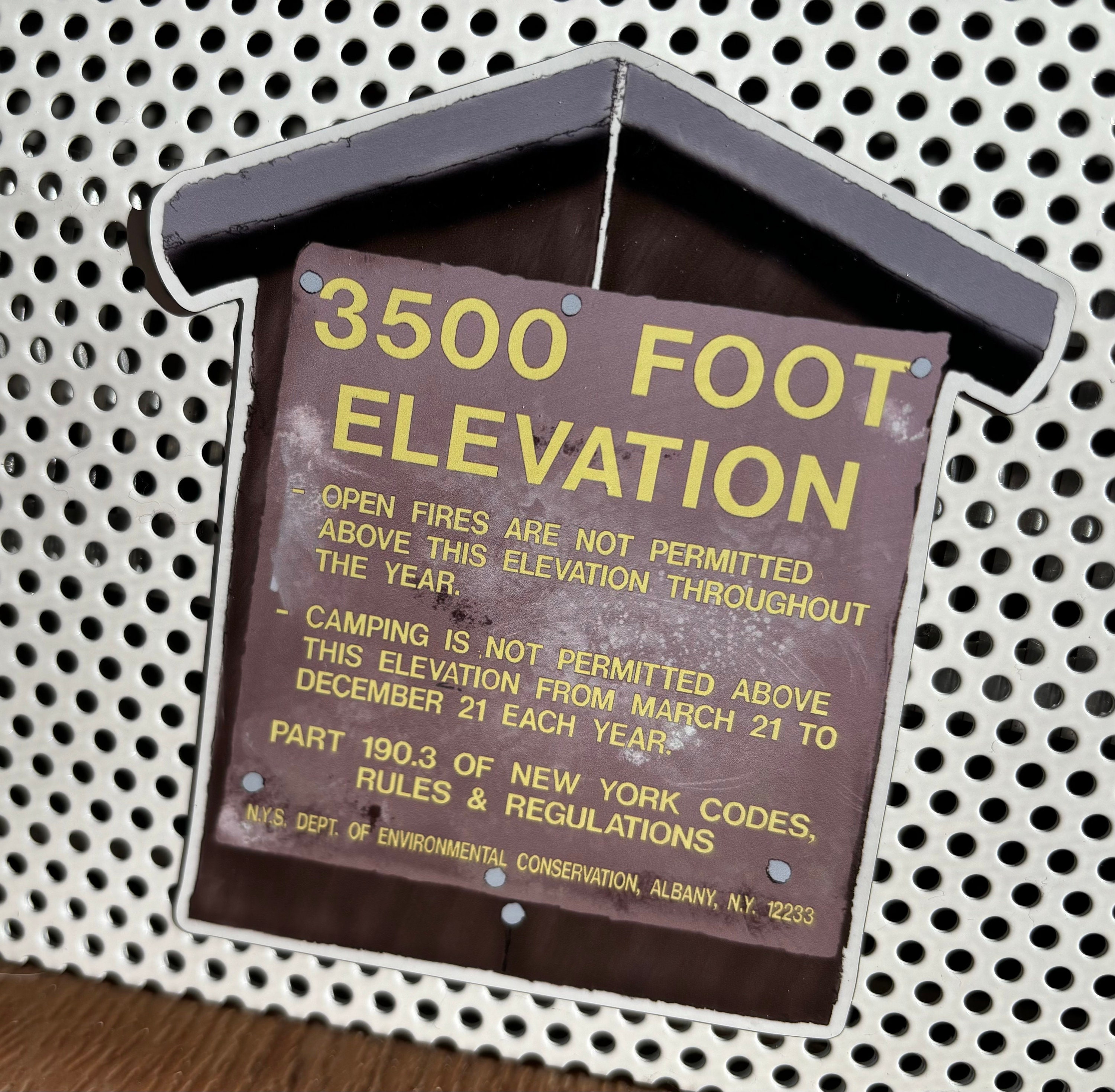 Catskills 3500 Foot Elevation Trail Sign Fridge Magnet Vinyl Sticker ...