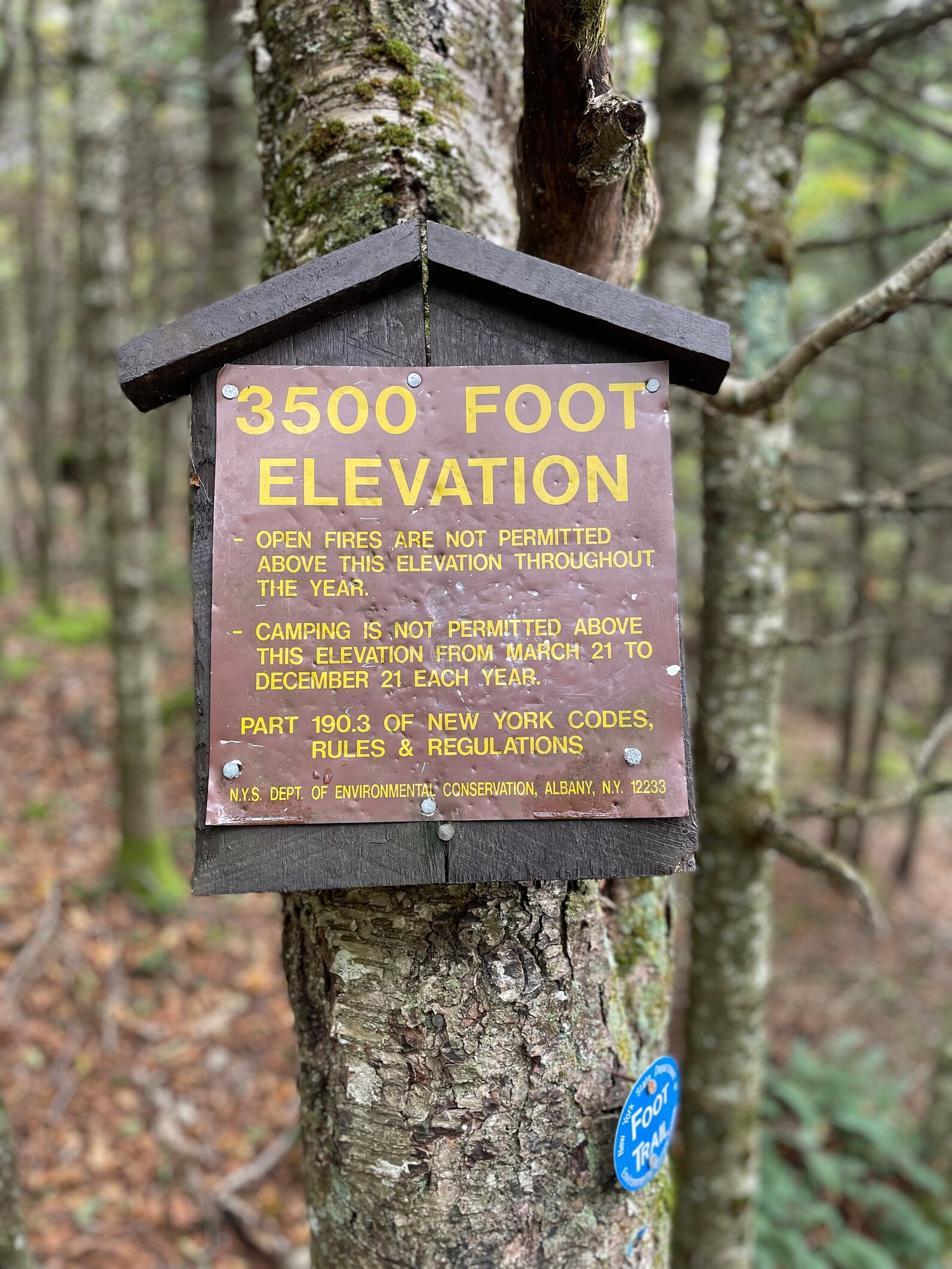 Catskills 3500 Foot Elevation Trail Sign Fridge Magnet Vinyl Sticker ...