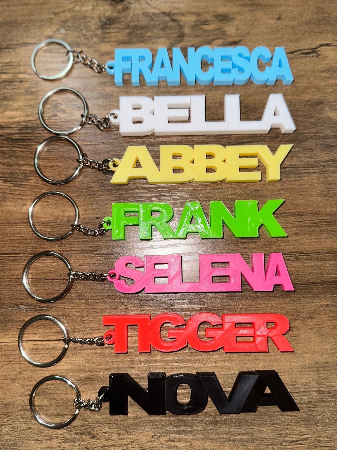 3D Printed Custom Name Keychain - Etsy