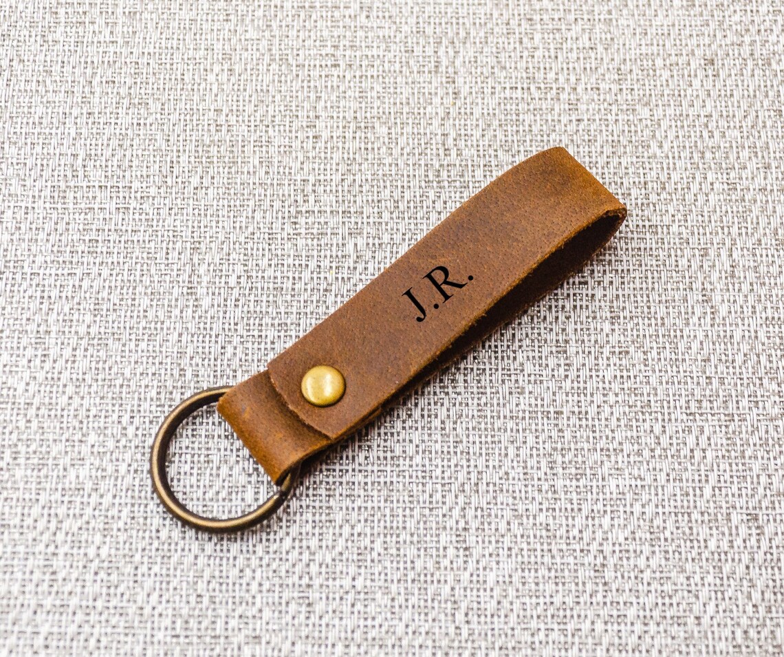 Customized Leather Keychain Personalized Leather Keychain - Etsy