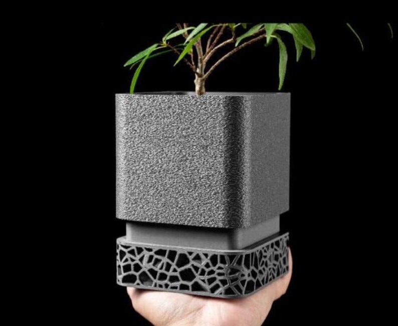 Modern Planter Pot, Vori Square Planter, Textured Flower Pot - Etsy