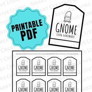PRINTABLE Gnome Tags Price Labels for Crocheted or Knit Handmade Gnomes ...