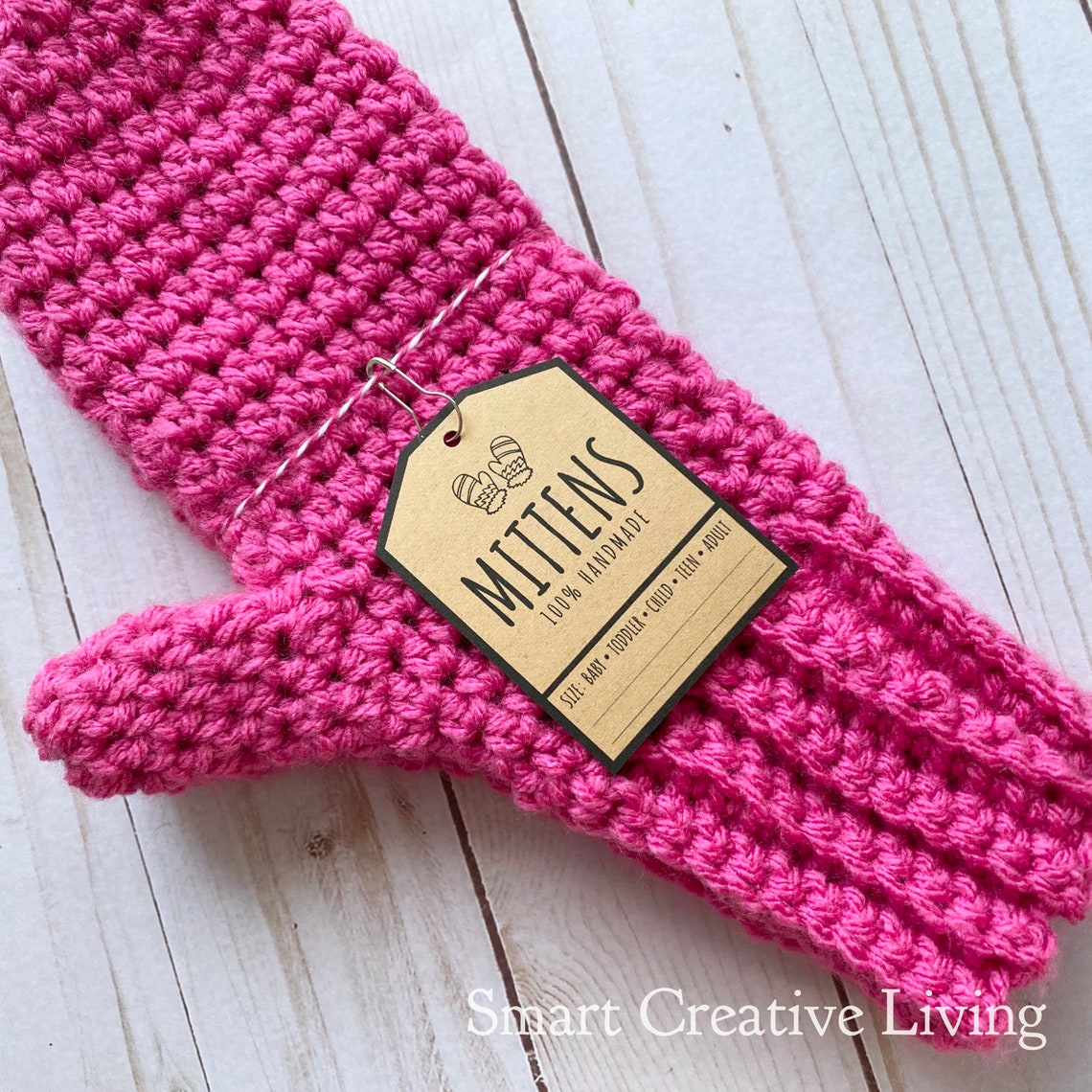 PRINTABLE Mitten Tags Price Labels for Crocheted or Knit - Etsy