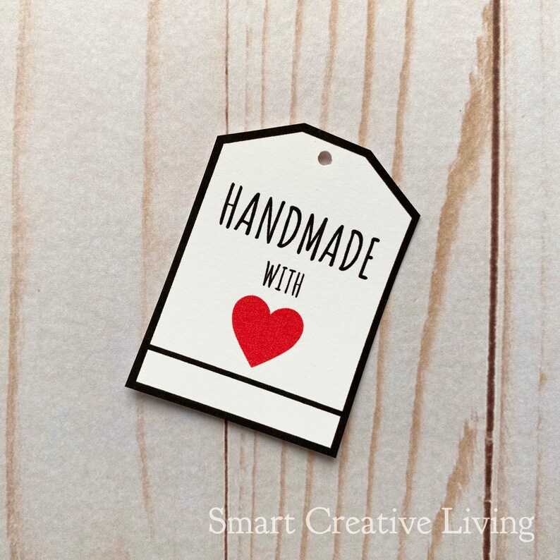 Printable Handmade With Love Tags – Price Labels, Two Colors (PDF ...