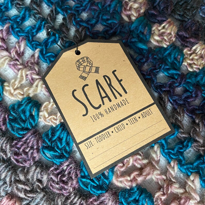 PRINTABLE Scarf Tags Price Labels for Crocheted or Knit - Etsy