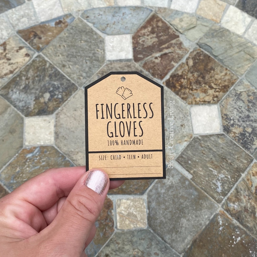 PRINTABLE Fingerless Gloves Tags - Price Labels for Handmade Crocheted ...