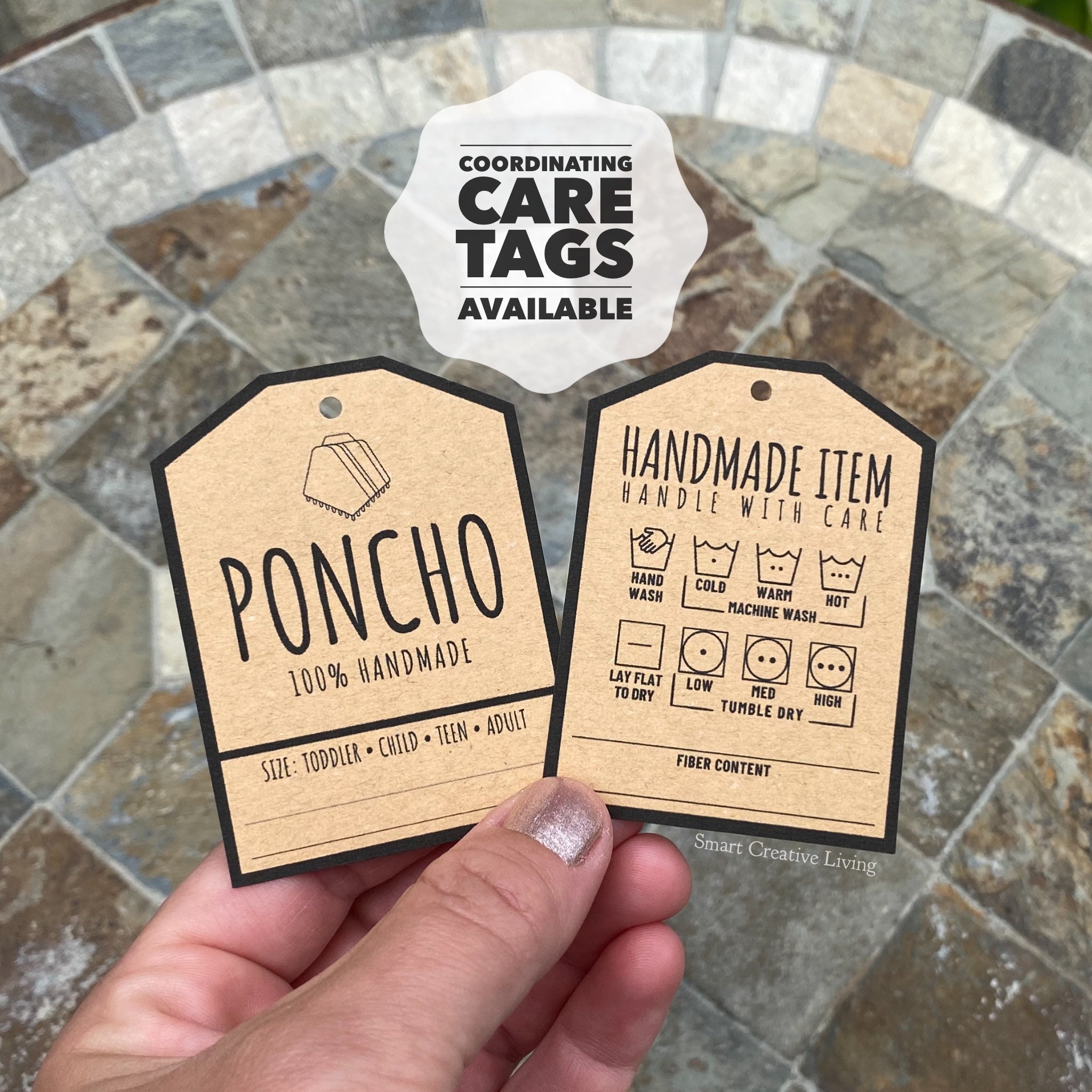 PRINTABLE Poncho Tags Price Labels for Handmade Crocheted or Knit ...