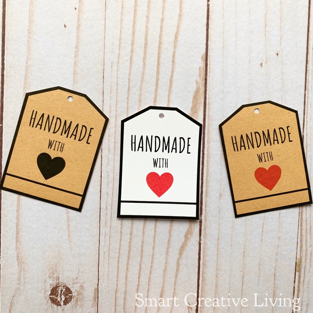 PRINTABLE Handmade With Love Tags - Price Labels for Handcrafted Items ...