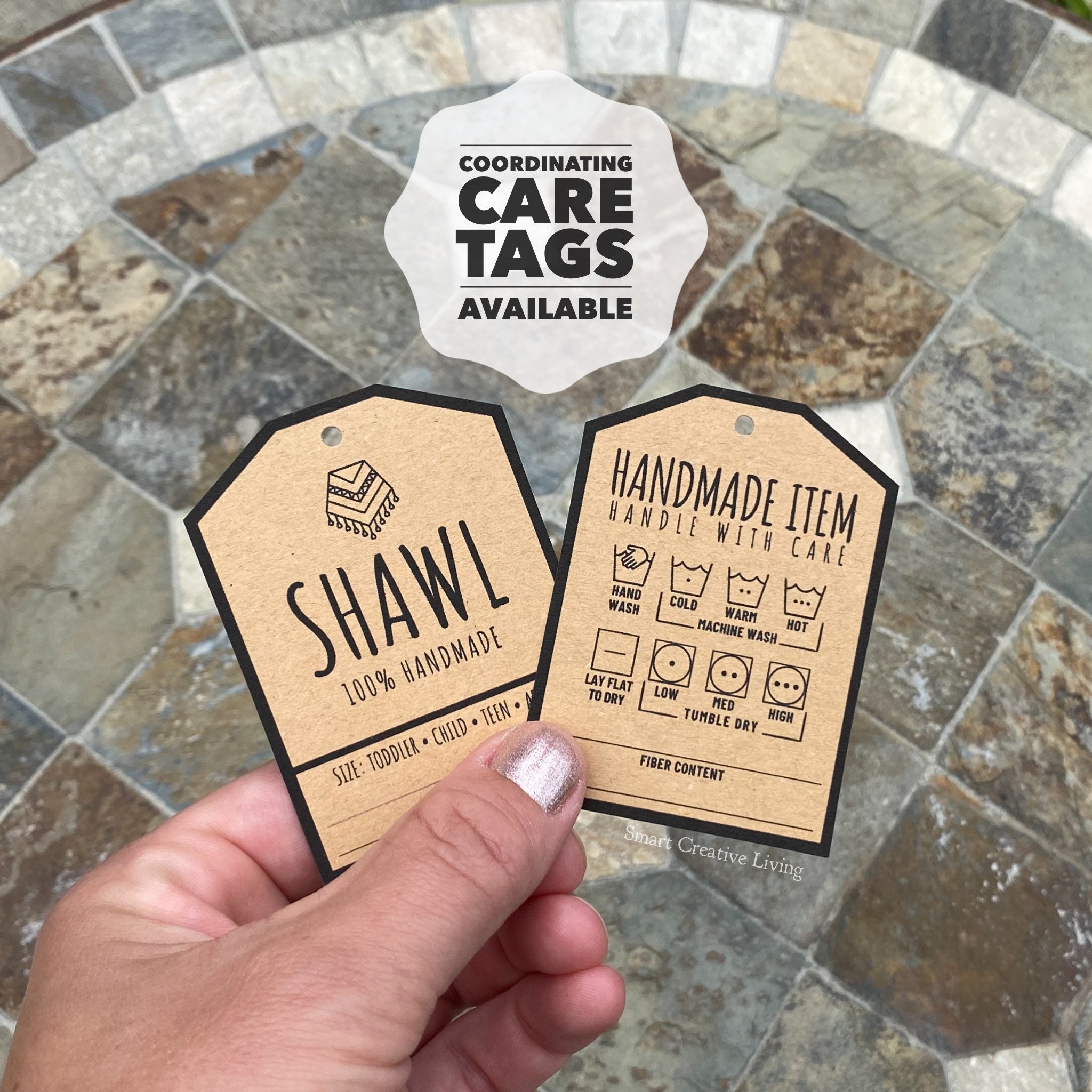 PRINTABLE Shawl Tags - Price Labels for Handmade Crocheted or Knit ...