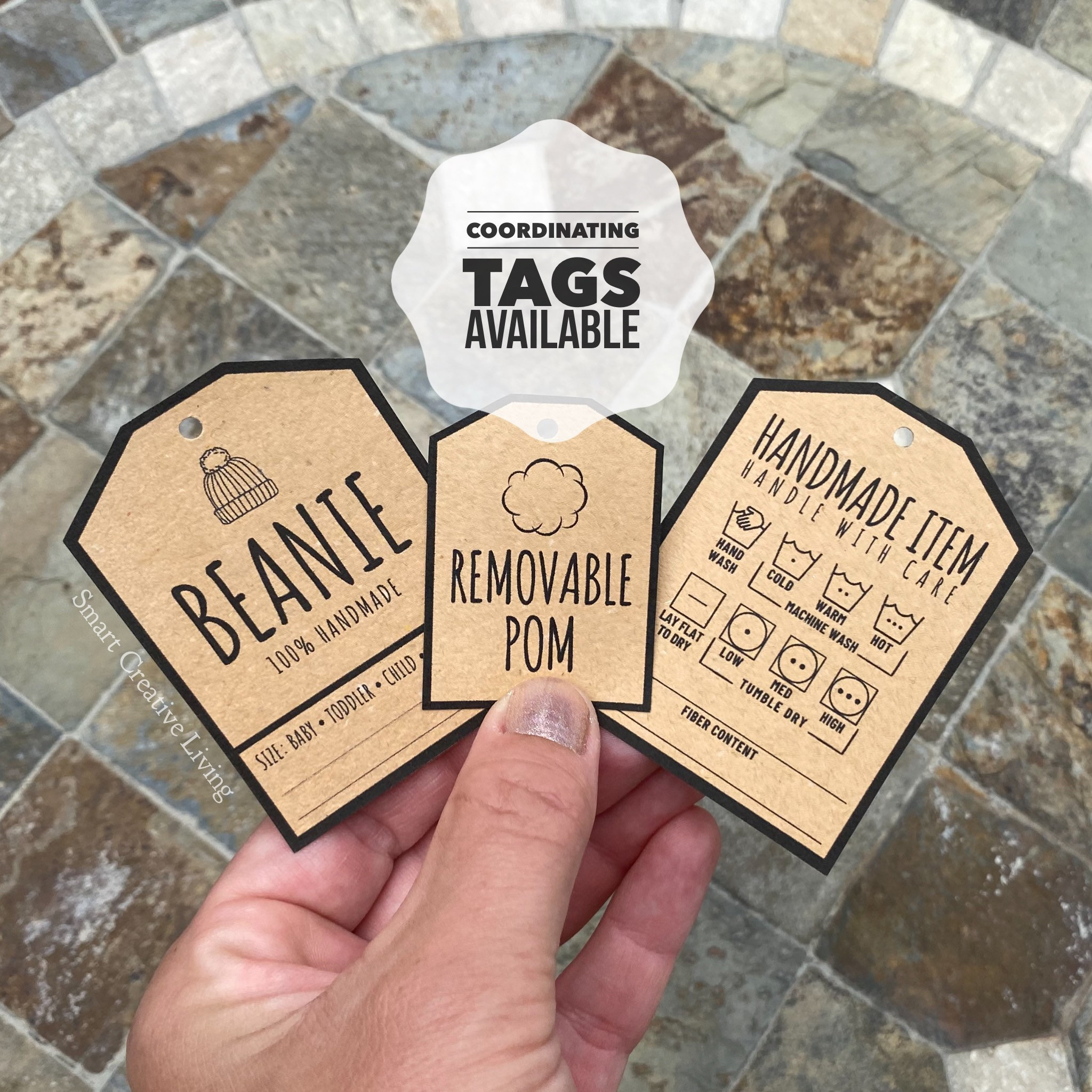 PRINTABLE Beanie Tags Price Labels for Crocheted or Knit - Etsy