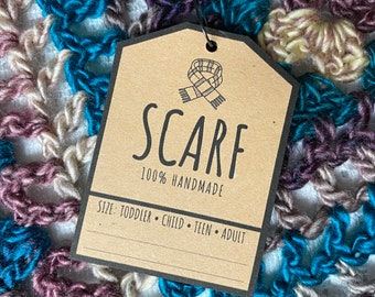 PRINTABLE Scarf Tags Price Labels for Crocheted or Knit - Etsy
