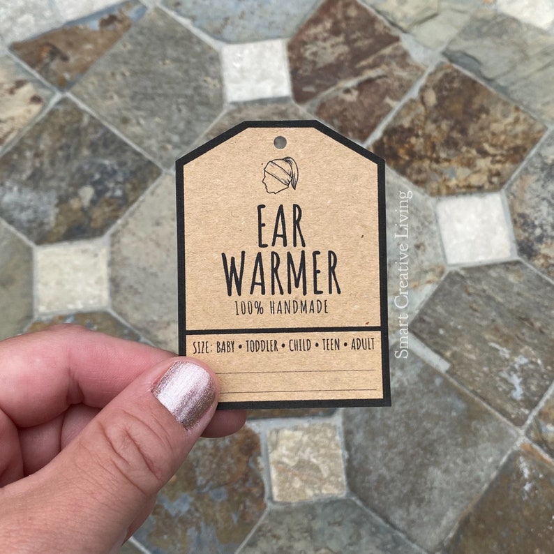 PRINTABLE Ear Warmer Price Tags - Labels for Crocheted or Knit Handmade ...
