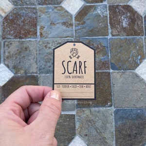 PRINTABLE Scarf Tags - Price Labels for Crocheted or Knit Handmade ...