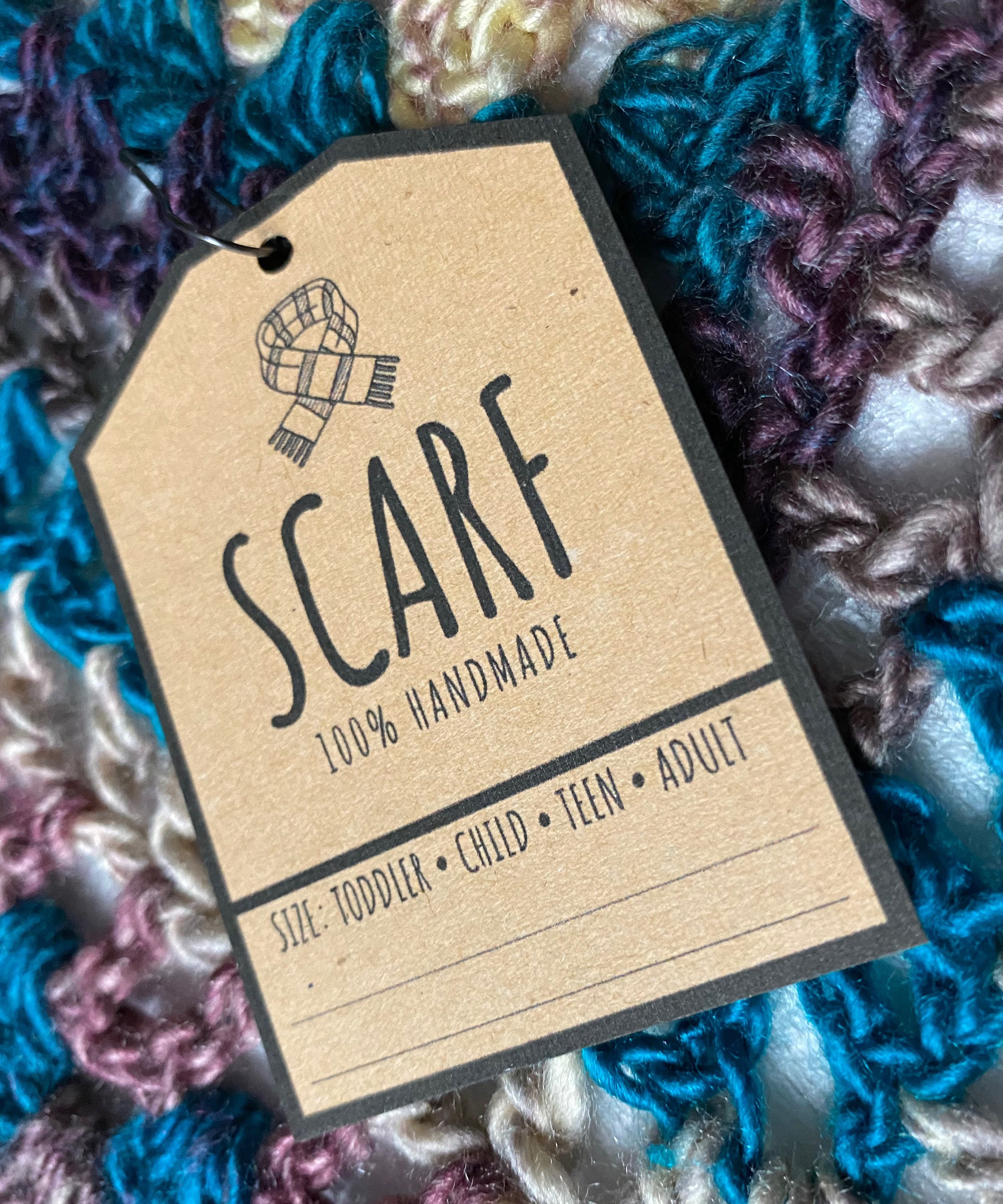 PRINTABLE Scarf Tags Price Labels for Crocheted or Knit - Etsy