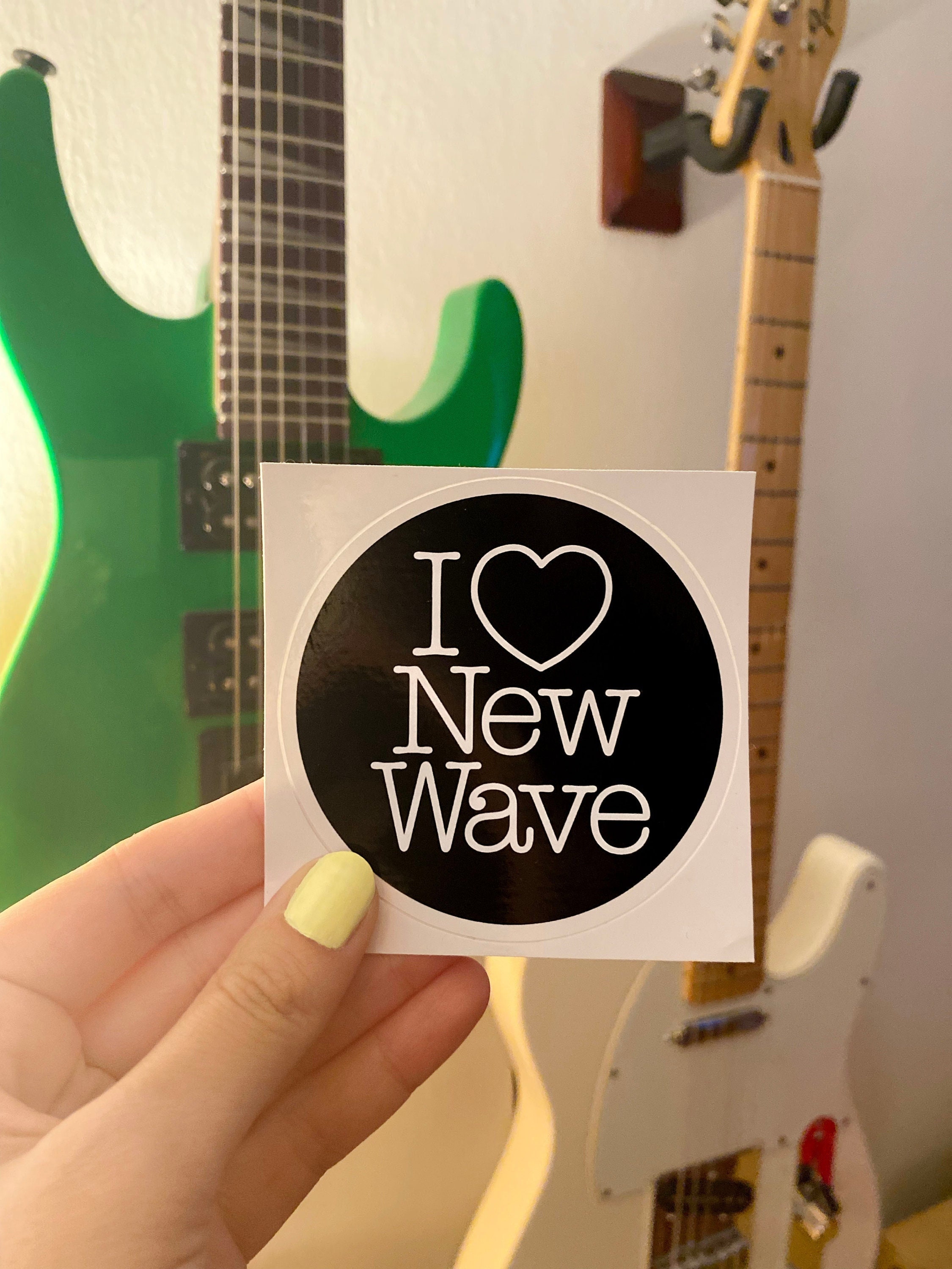 I Love New Wave Vinyl Sticker Heart 3 Inch Black 80s 1980s - Etsy