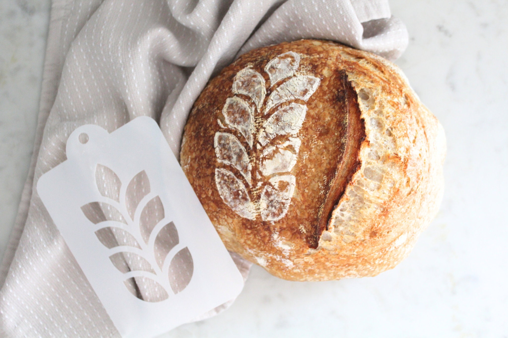 Bread Art Stencil – Modern Leaves // Sourdough Stencil // Sourdough Art - Etsy