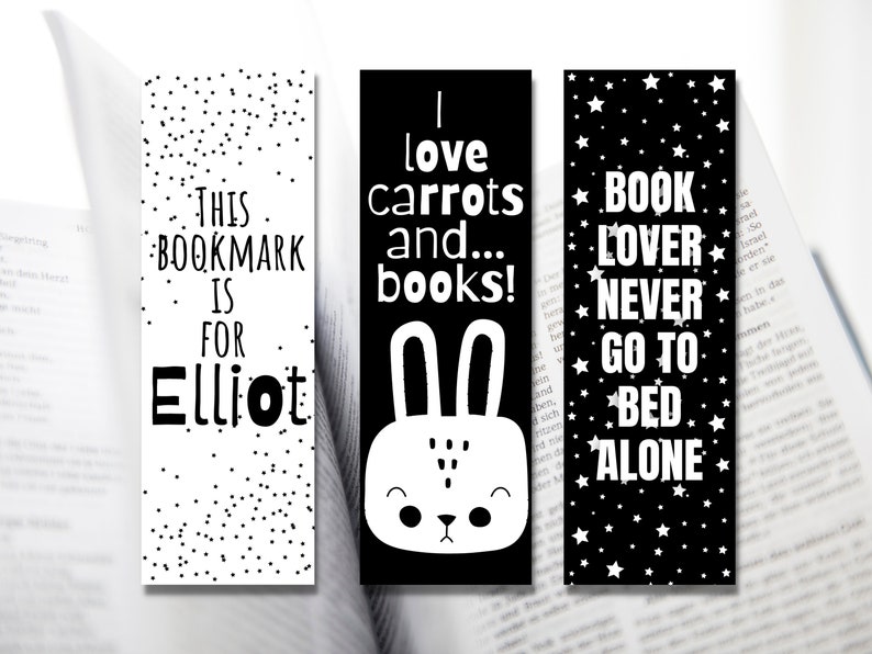 Printable Bookmark Set, Kids Printable Bookmarks, Instant Download ...