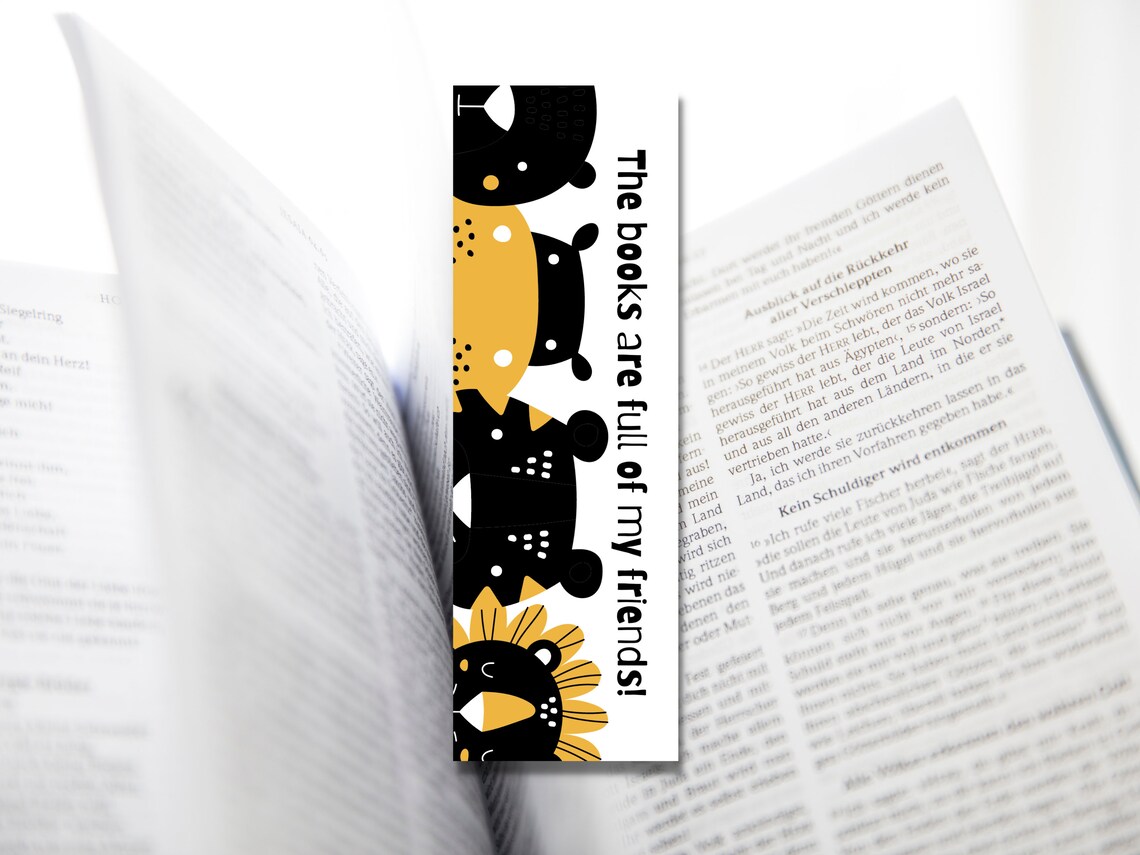 Printable Bookmark Set Kids Printable Bookmarks Instant - Etsy