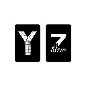 Black and White Flashcards With Happy Alphabet, Sensory Black and White ...