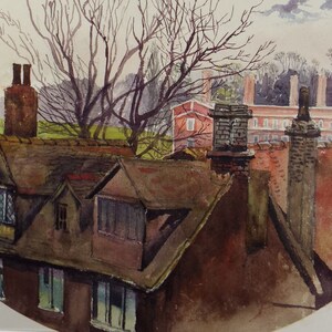 Original Watercolour, 'study of Roofs', Circa 1890's, Artist Unknown - Etsy