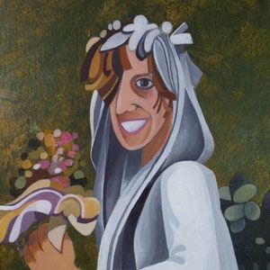 Original Watercolour Gouache , 'liz Getting Married', Colin Fifield ...