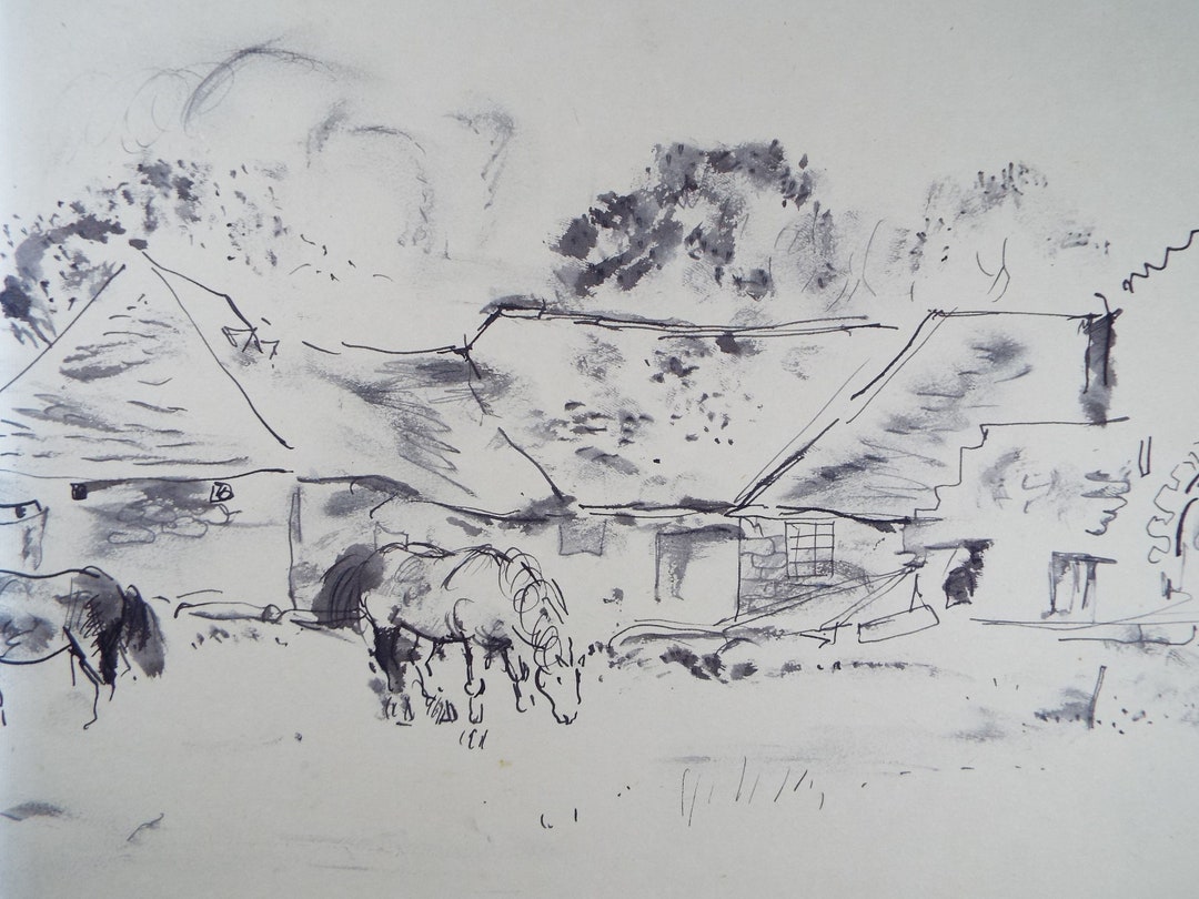 Original Ink & Wash, 'the Croft' C1950's - William D Clyne (1922-1981 ...