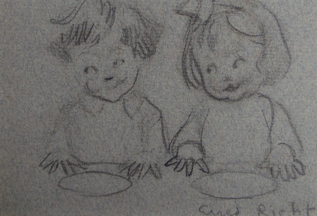 Original Pencil Drawing, 'eyes Right', Susan Beatrice Pearce (1878-1980 ...