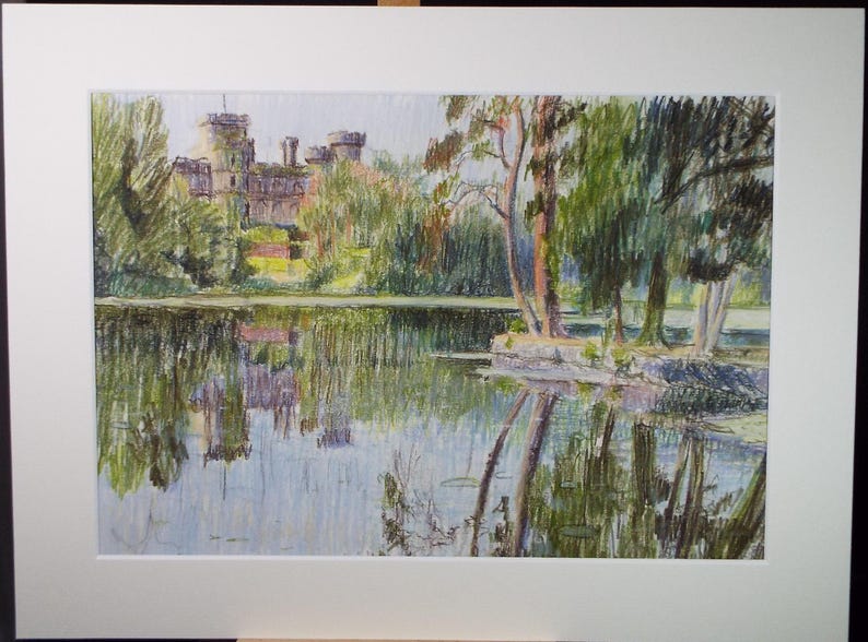 Warwick Castle Coloured Pencil Drawing by Pauline Plummer, 1990s - Etsy