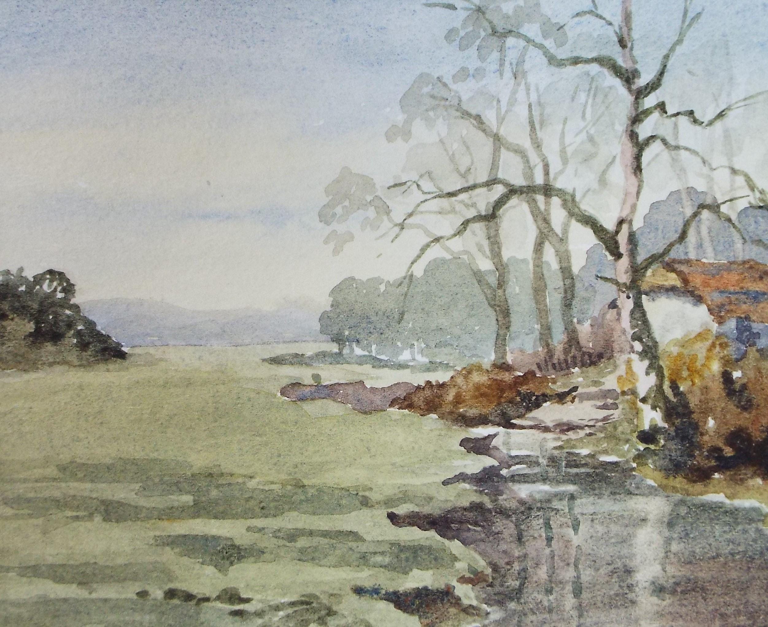 Original Watercolour 'river Landscape', Artist Unknown, Circa 1990's - Etsy