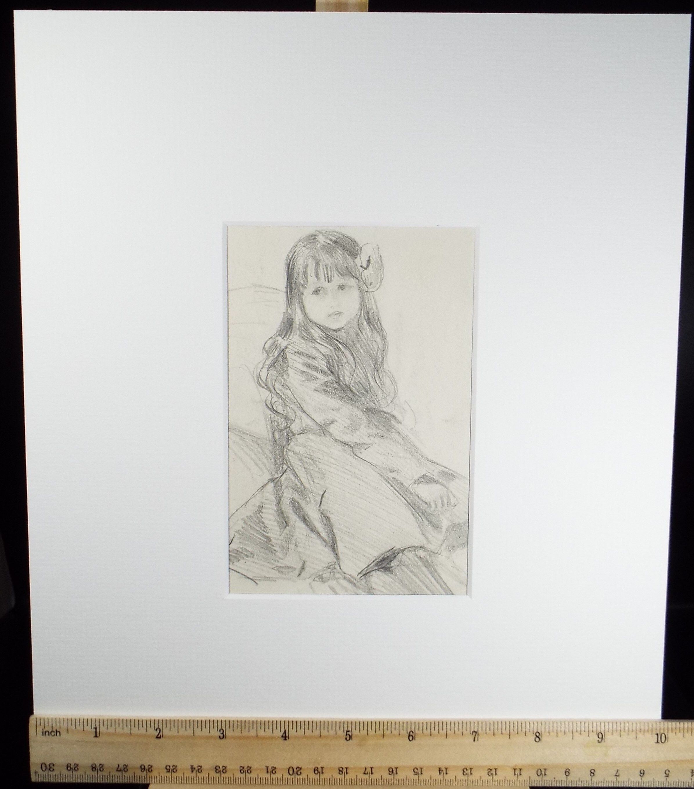 Original Pencil Sketch, 'study of a Seated Girl' ', Susan Beatrice ...