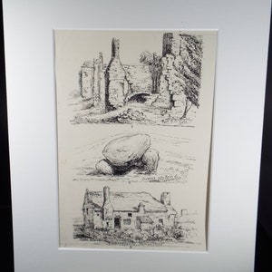 Original Pen and Ink Drawing, 'three View of Pembrokeshire', Late 19th ...