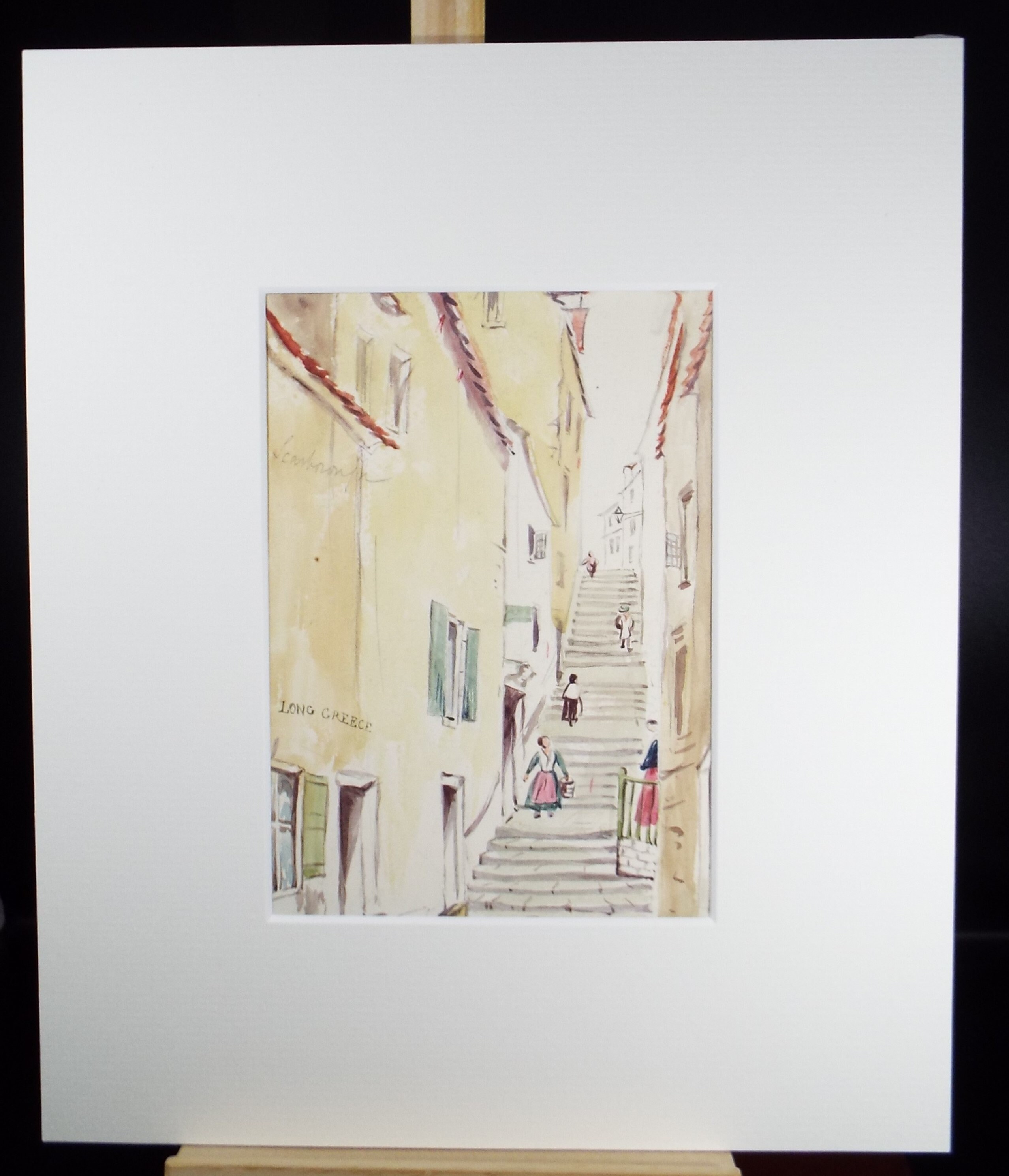 Original Watercolour 'greek Steps' Circa 1910 - Etsy
