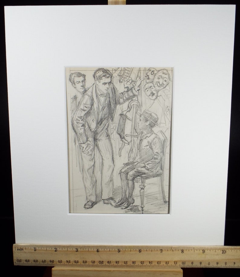 Original Pencil Sketch,'the Interrogation', Leonard Leslie Brooke (1862 ...