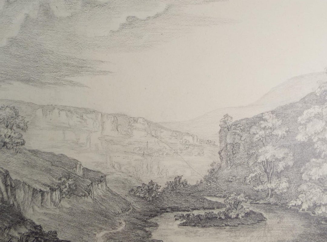Original Pencil Drawing, 'miller's Dale', Dated 1820, Artist Unknown - Etsy