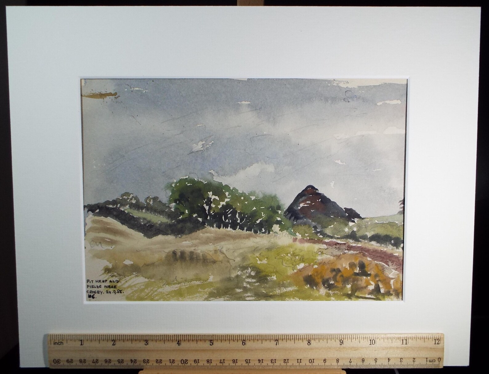 Original Watercolour, 'pit Heap, Near Crosby', Artist Unknown, Dated ...