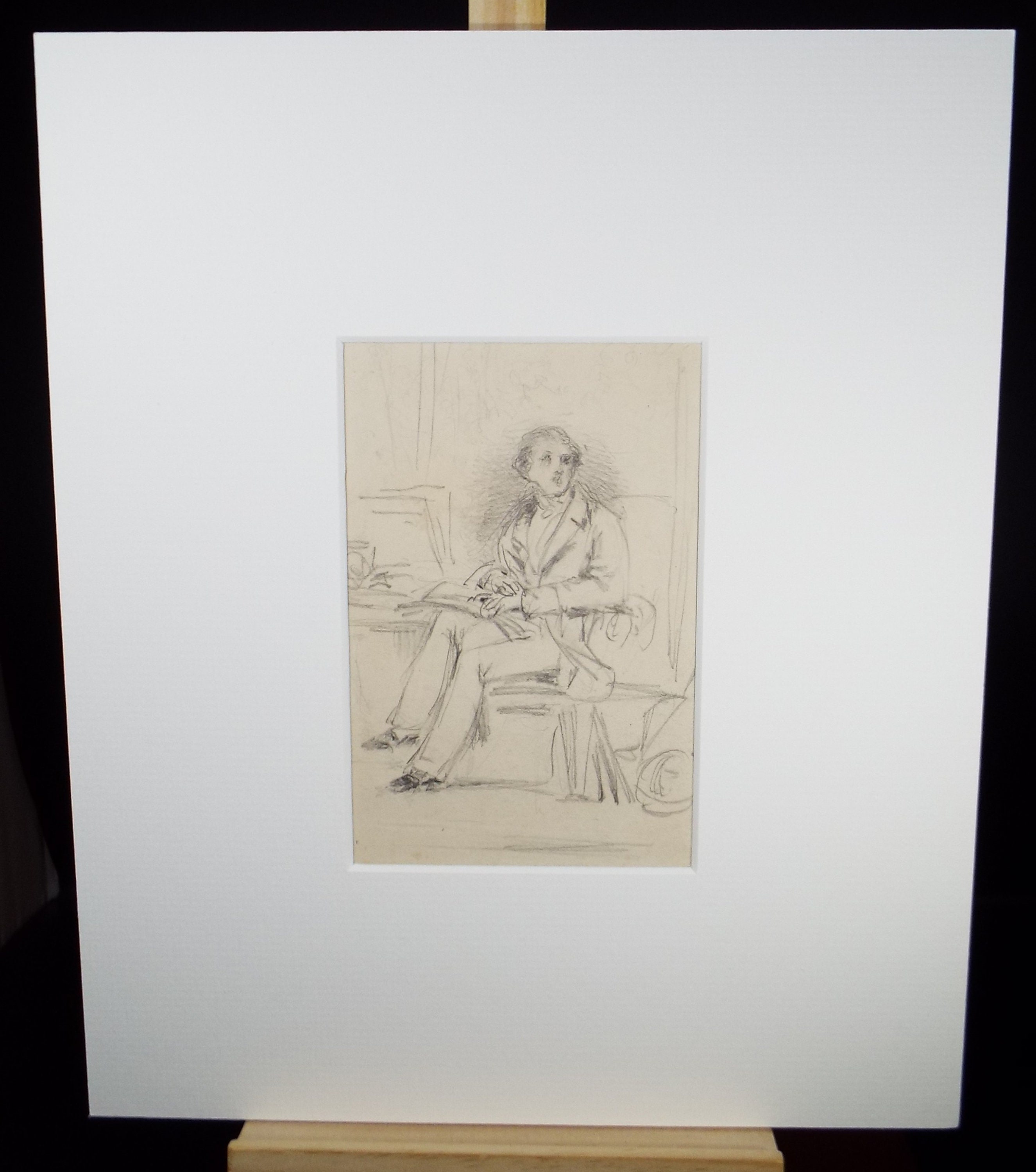 Original Pencil Drawing'study of a Seated Gentleman' - Etsy
