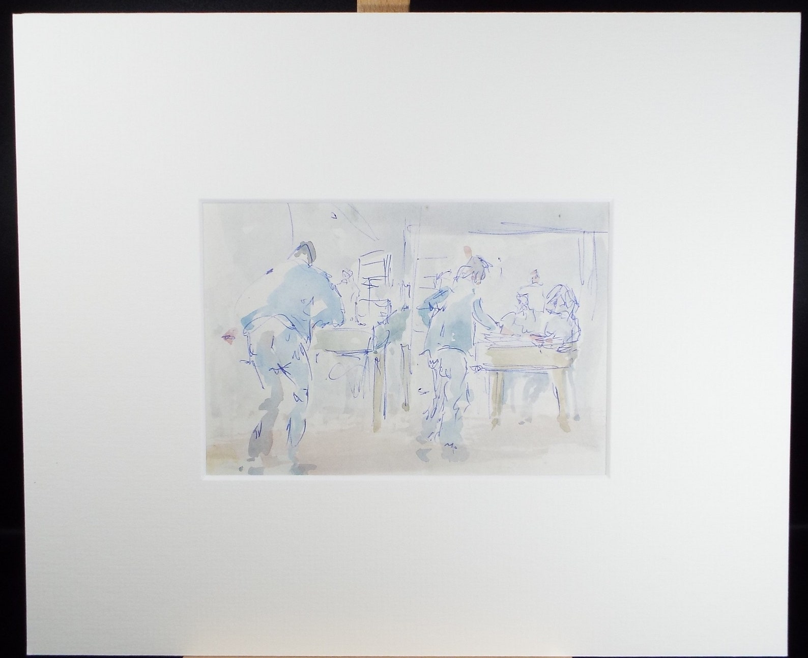 Original Watercolour & Ink Drawing, 'hospital Figures', Hugh Mckenzie ...