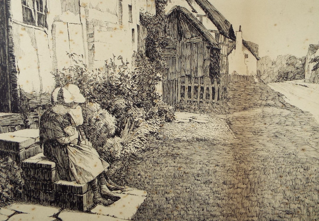 Original Pen & Ink, 'rous Bench', Percy Brown, Dated 1892 - Etsy