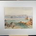 Original Watercolour, 'sailing off the Coast', Dated 1888, Monogram TCF ...