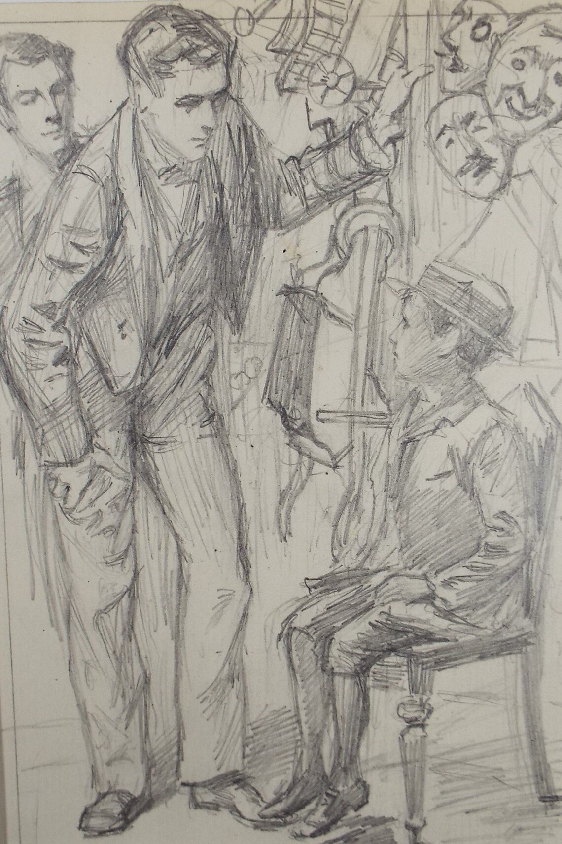 Original Pencil Sketch'the Interrogation' Leonard - Etsy