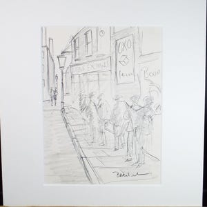 Pencil & Ink Drawing, 'on the Dole', Bernard Mcmullen (1952-2015) - Etsy