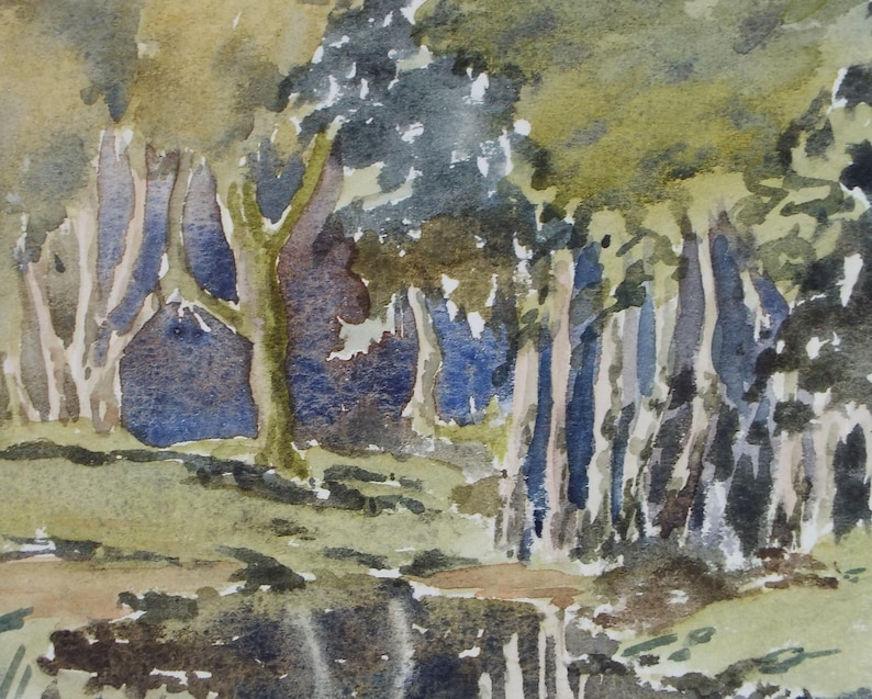 Original Watercolour, 'the Mere', Circa 1990's, Artist Unknown - Etsy